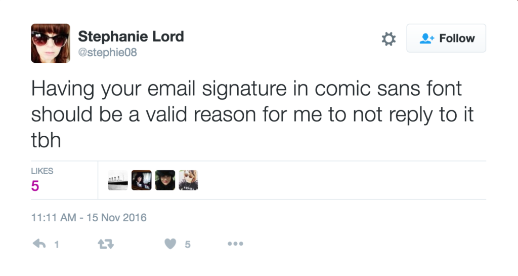 Effect: Loss of all credibility amongst your peers